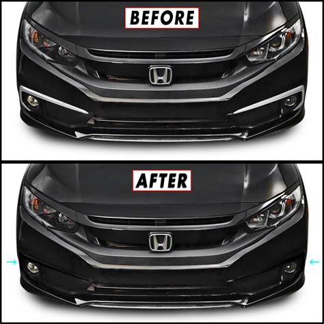 Chrome Delete Blackout Overlay For 2019 21 Honda Civic Coupe Sedan