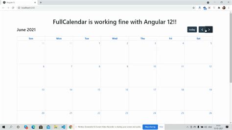 Angular 12 Fullcalendar Working Demo Youtube