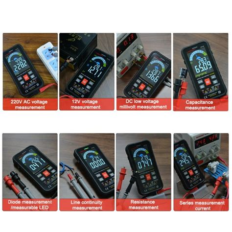 Smart Counts Digital Multimeter Tester Meter Ohm Hz Capacitance 9999 Analóg Feszültségmérő Led