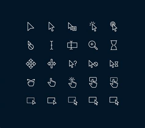 Cursor And Selection Vector Icons