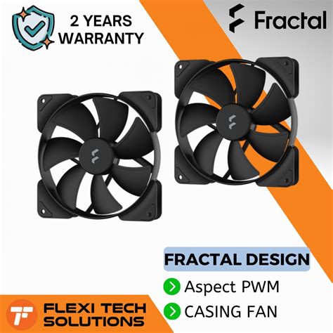 Fractal Design Aspect 14 12 Pwm Black Case Fan Flexi Tech