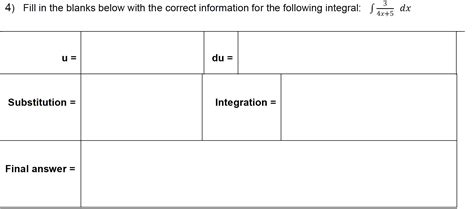 Solved Fill In The Blanks Below With The Correct Information Chegg Com