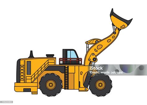 벡터 일러스트레이션 컬러 어린이 건설 대형 휠 로더 클립 아트 건설 산업에 대한 스톡 벡터 아트 및 기타 이미지 건설 산업