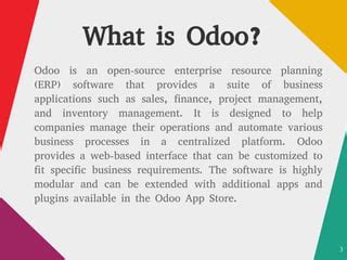 Odoo Integration Technaureus Ppt
