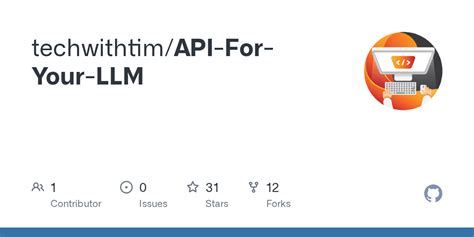 Api For Your Llmtest Apipy At Main · Techwithtimapi For Your Llm · Github