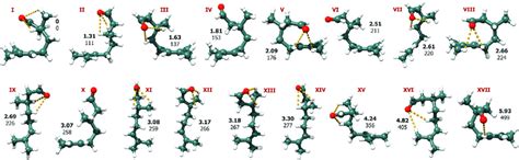 Molecular Structures Of Seventeen Conformations Of Citronellal Obtained