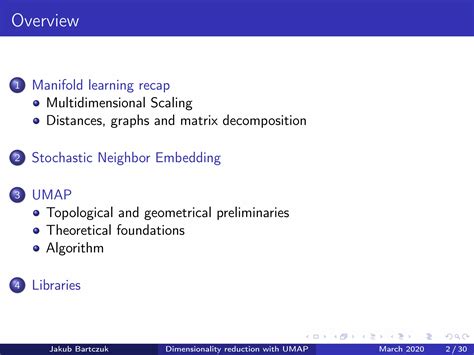 Dimensionality Reduction With UMAP PDF