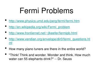 PPT Fermi Problems PowerPoint Presentation Free Download ID 3910325