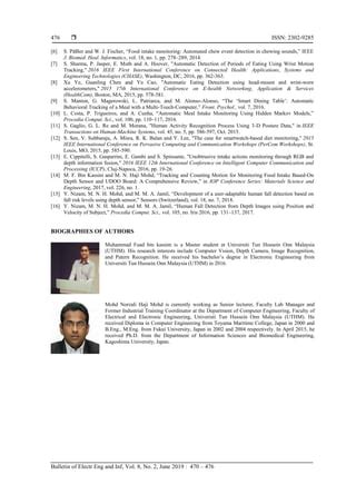 Food Intake Gesture Monitoring System Based On Depth Sensor Pdf Oral Care Personal Care