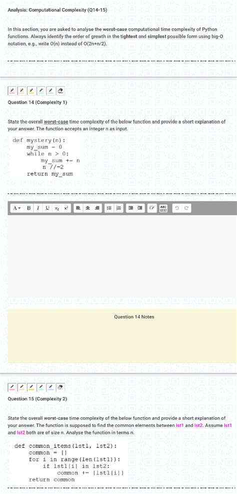 Solved Analysis Computational Complexity Q14 15 In This Chegg