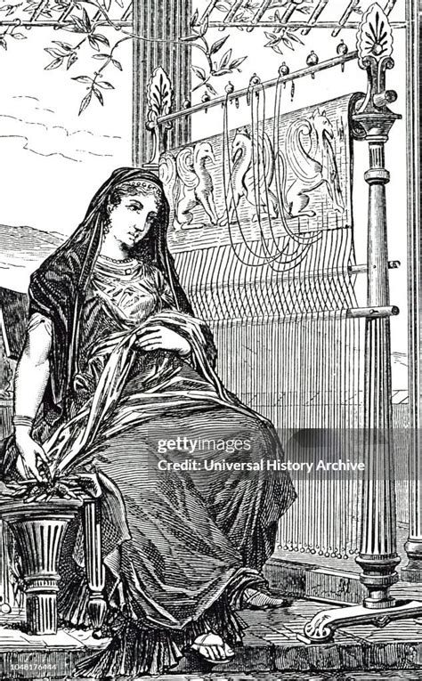 Illustration Of Penelope Weaving Adapted From Odysseus And Penelope