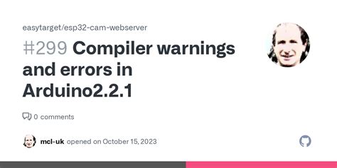 Compiler Warnings And Errors In Arduino221 · Issue 299 · Easytarget
