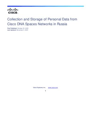 Fillable Online Cisco Dna Spaces Privacy Data Sheet Fax Email Print PdfFiller