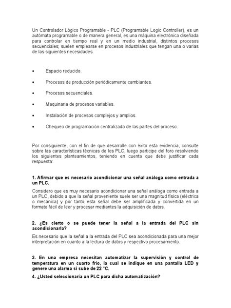 Un Controlador Lógico Programable Pdf Controlador Lógico Programable Automatización