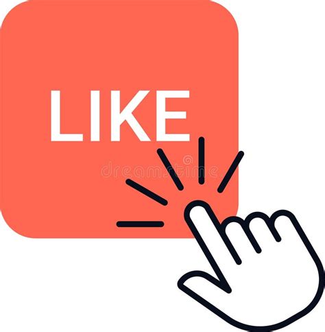 Hand Clicking A Like Button Icon Symbolizing Social Media Interaction And Online Engagement