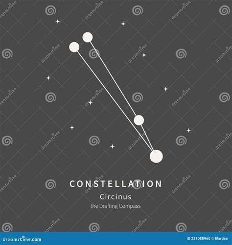 The Constellation Of Circinus The Drafting Compass Linear Icon