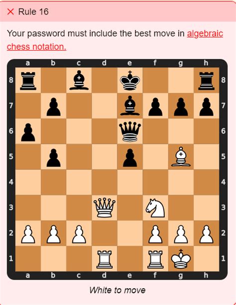 the password game best move in algebraic chess notation chess