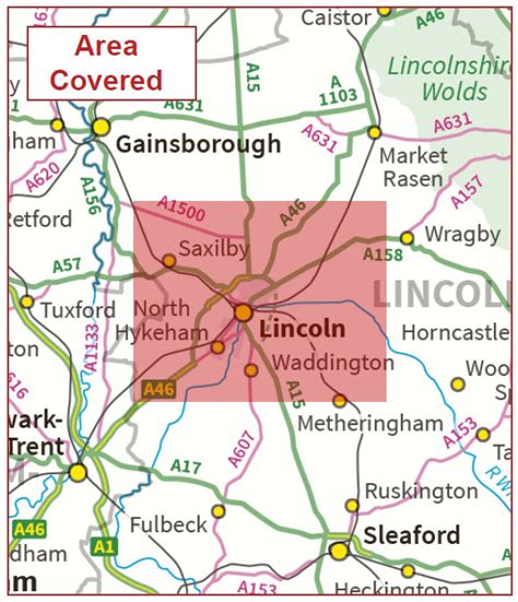 Postcode City Sector Map Lincoln Digital Download Uk