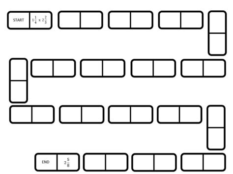 Multiplying Mixed Numbers Dominoes Matching Cut And Paste Activity Worksheet
