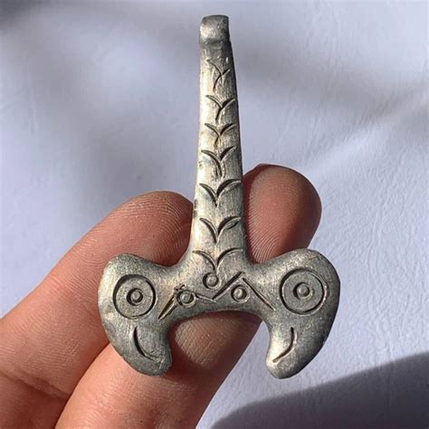 Very Old Rare Ancient Viking Amulet Silver Artefact Authentic Stunning