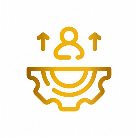 Personal Development Finance Arrow Up User Gear Icon Download