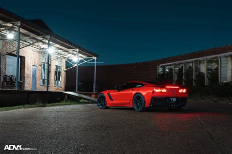 Red Chevrolet C7 Corvette Z06 Adv5 0 Flowspec Wheels… Adv 1 Wheels