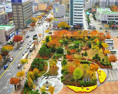 가을빛으로 물든 울산시청 햇빛광장 울산광역매일 울산시민과 함께 만들어 가는 우리신문