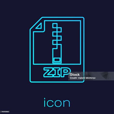 청록색 Zip 파일 문서 아이콘입니다 다운로드 지퍼 버튼 라인 아이콘 파란색 배경에 고립 Zip 파일 기호입니다 벡터 일러스트 0명에 대한 스톡 벡터 아트 및 기타 이미지