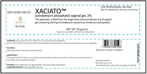 Xaciato Vaginal Gel Package Insert