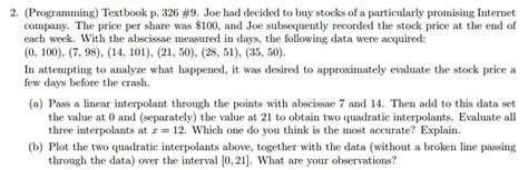 Solved 2 Program Ming Textbook P 326 9 Joe Had Decided