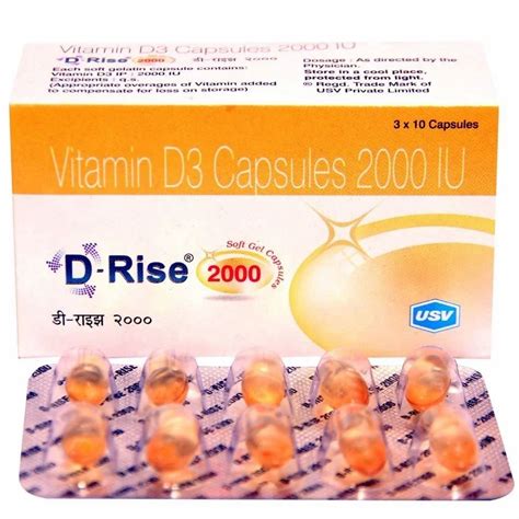 Vitamin D3 Capsules 2000iu At ₹ 125box Multivitamin Medicine In