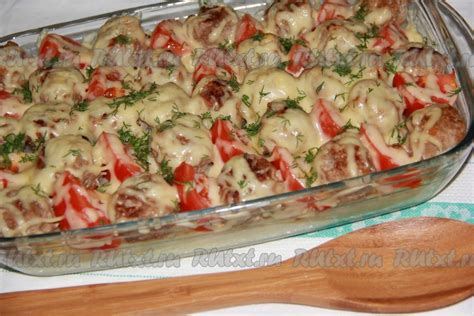 Фрикадельки с картошкой в духовке 9 фото в рецепте