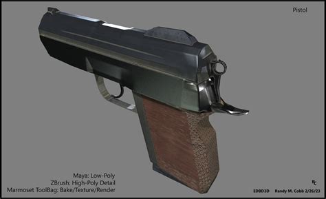 Pistol Textured 2 By Edbd3d On Deviantart