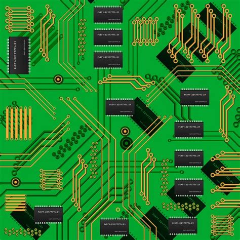 Chip Microcircuit Silicon Chip Microchip Stock Illustration By