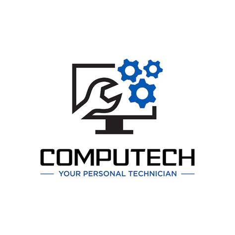 Premium Vector Computech Computer Repair Logo Concept