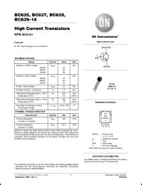 BC639 Datasheet - General Purpose Transistor NPN from ON Semiconductor