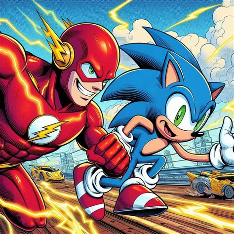 Flash Vs Sonic3 Sonic Heroe Dc Comics