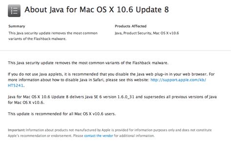 Apple Details The Security Content Of Its Java Updates Softpedia