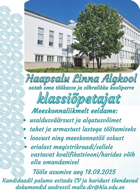 Haapsalu Linna Algkool Added A Haapsalu Linna Algkool