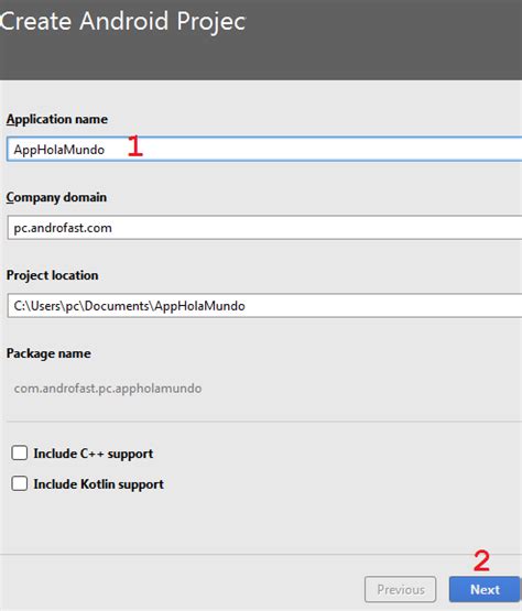 Hola Mundo En Android Studio ANDROFAST
