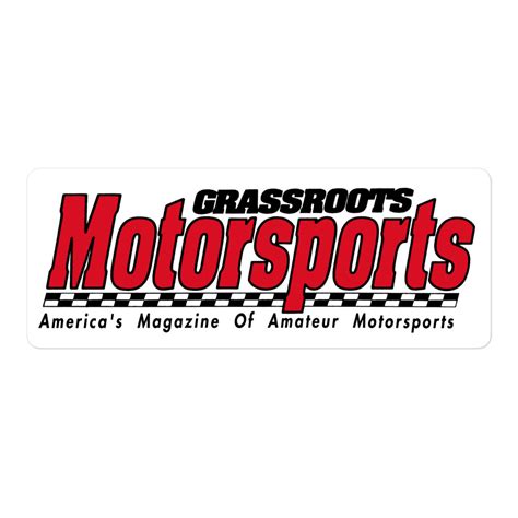 Rectangular Vintage Logo Sticker Grassroots Motorsports