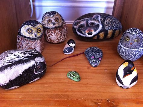 Painted Rock Animals By G Dewan Painted Rock Animals Rock Crafts