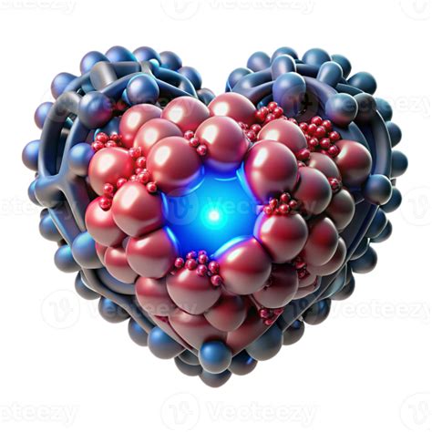 Stunning Artistic A Swarm Of Nanobots Assembling Into The Shape Of A Human Heart Glowing With