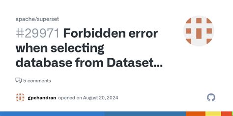 Forbidden Error When Selecting Database From Dataset Creation Or Sqlab