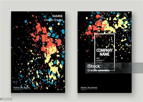네온 폭발 페인트 예술 커버 프레임 디자인 튀기지 장식 화려한 시작 스프레이 질감 흰색 배경 유행 창조적인 서식 파일 벡터 커버 보고서 카탈로그 브로셔 전단지 포스터 배너