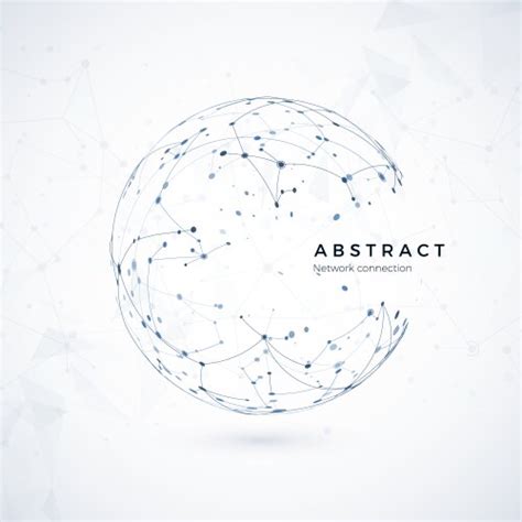 Global Network Connection Polygonal World Map Vector Image