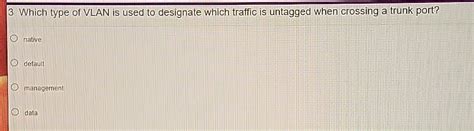 Solved Which Type Of VLAN Is Used To Designate Which Chegg