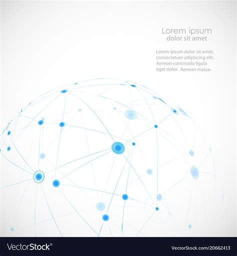 Abstract Connect Circle With Molecular Royalty Free Vector