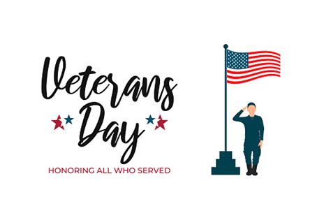 미국 재향 군인의 날 인사말 카드 템플릿입니다 군복을 입은 군인과 미국 국기 벡터 수평 배너 포스터 전국 육군 애국 휴가 전단지 디자인 Us Veterans Day에 대한