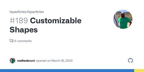 Customizable Shapes · Issue 189 · Tsparticlestsparticles · Github